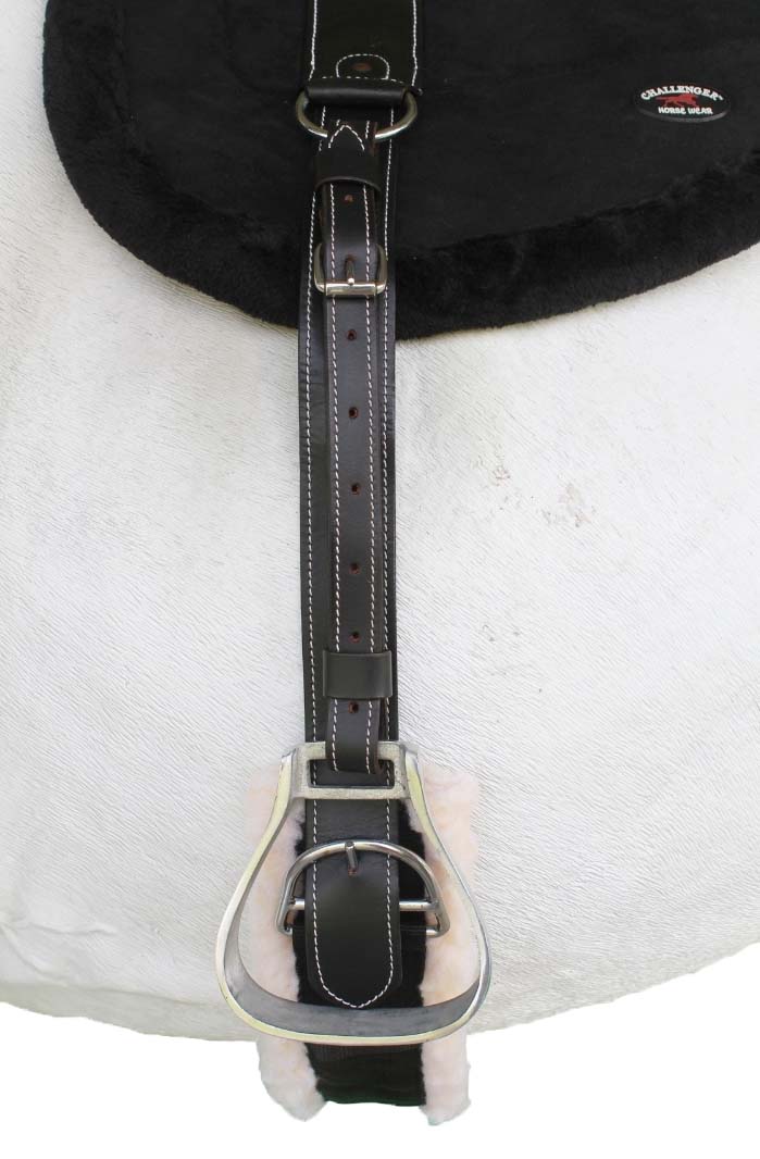 Horse SADDLE PAD WESTERN BAREBACK Suede Leather Girth Stirrups 39157 ...