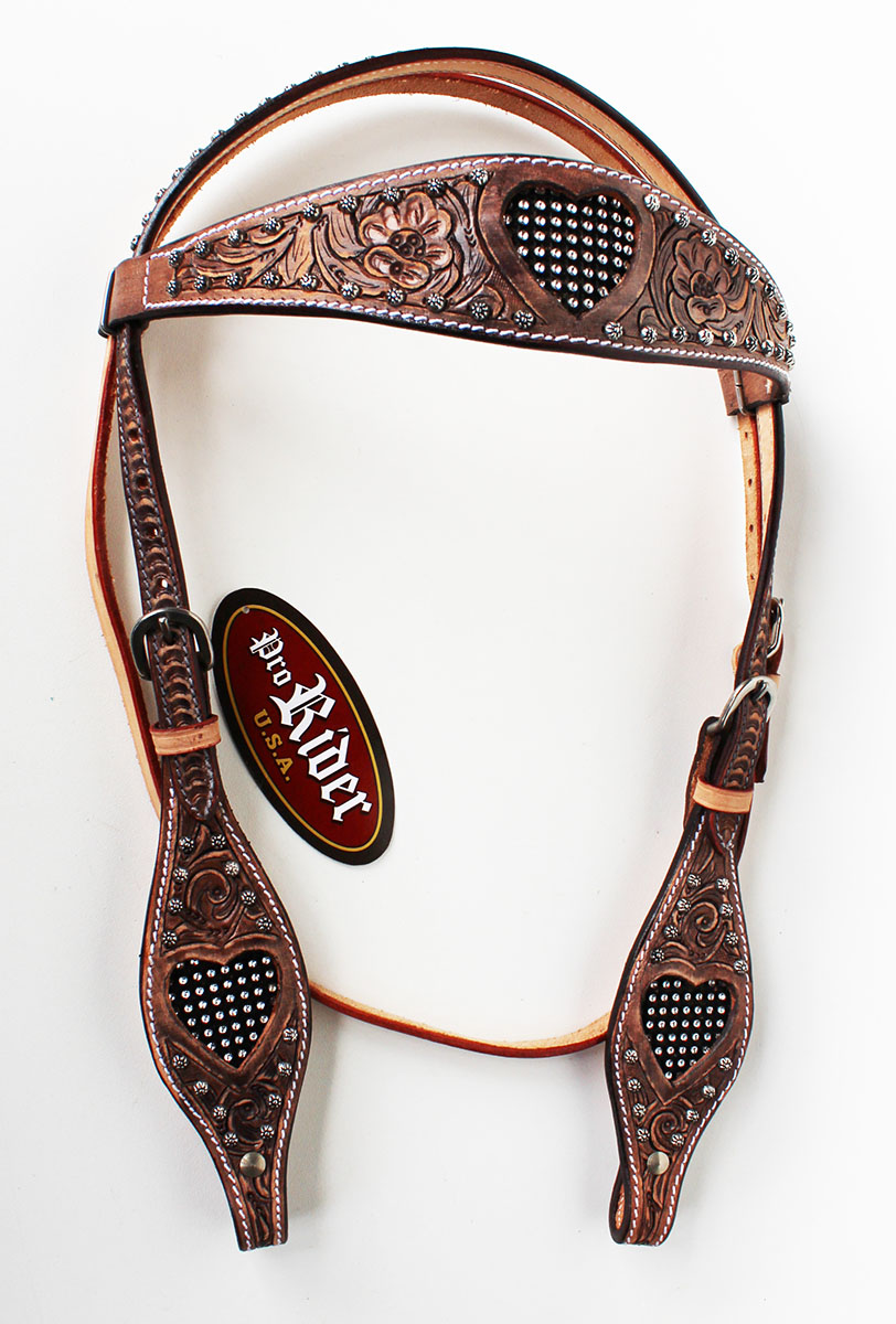 Horse Show Tack Bridle Western Leather Headstall 8597HB for sale online ...